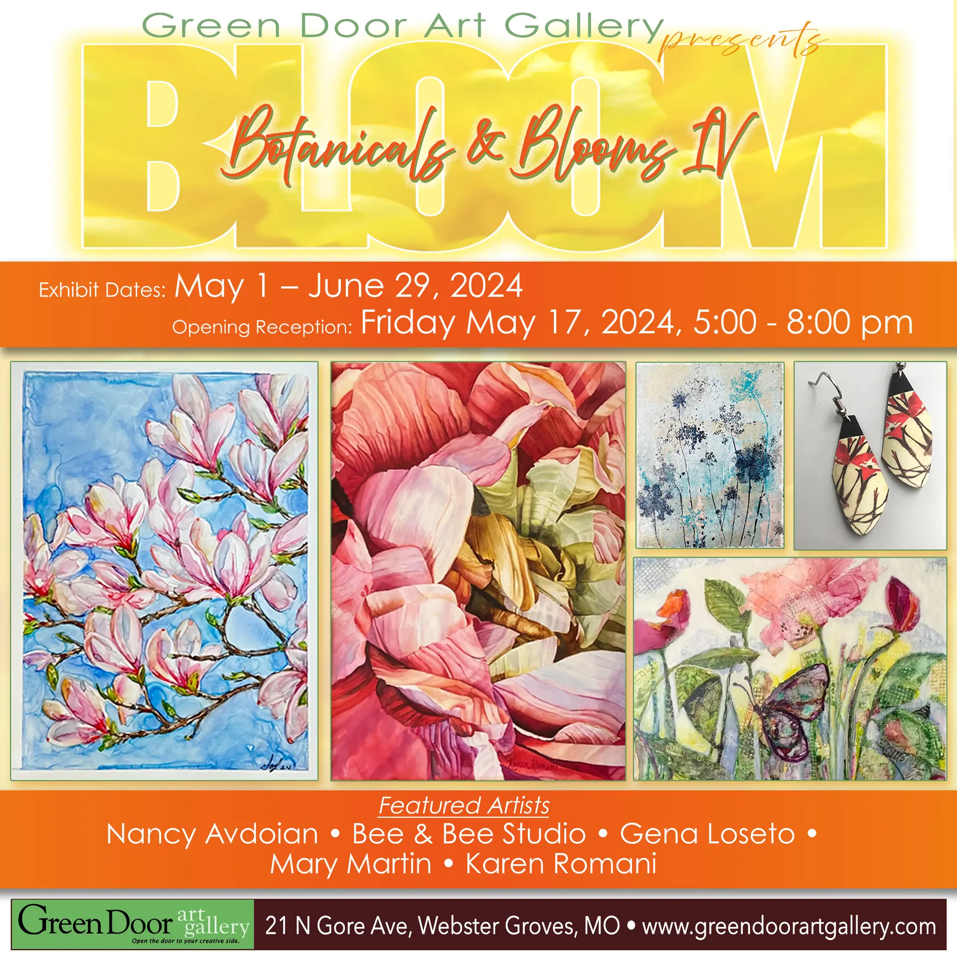 Botanical & Blooms IV - Green Door Art Gallery