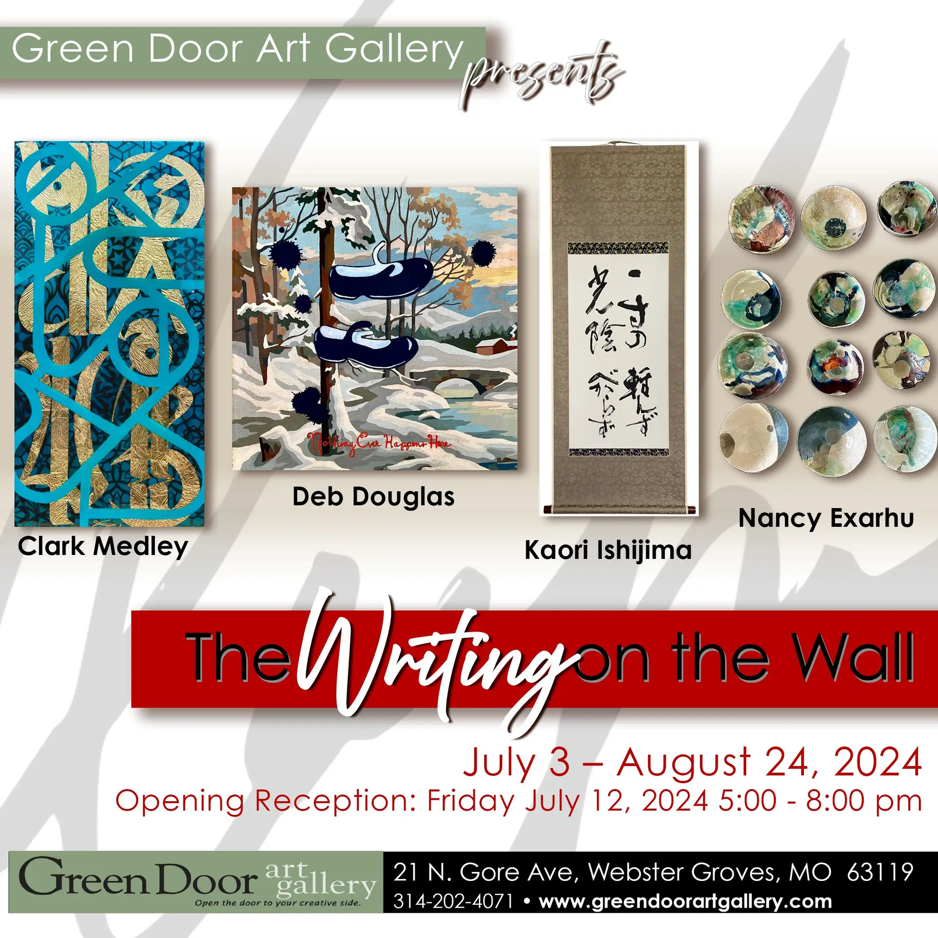 The Writing on the Wall - Green Door Art Gallery
